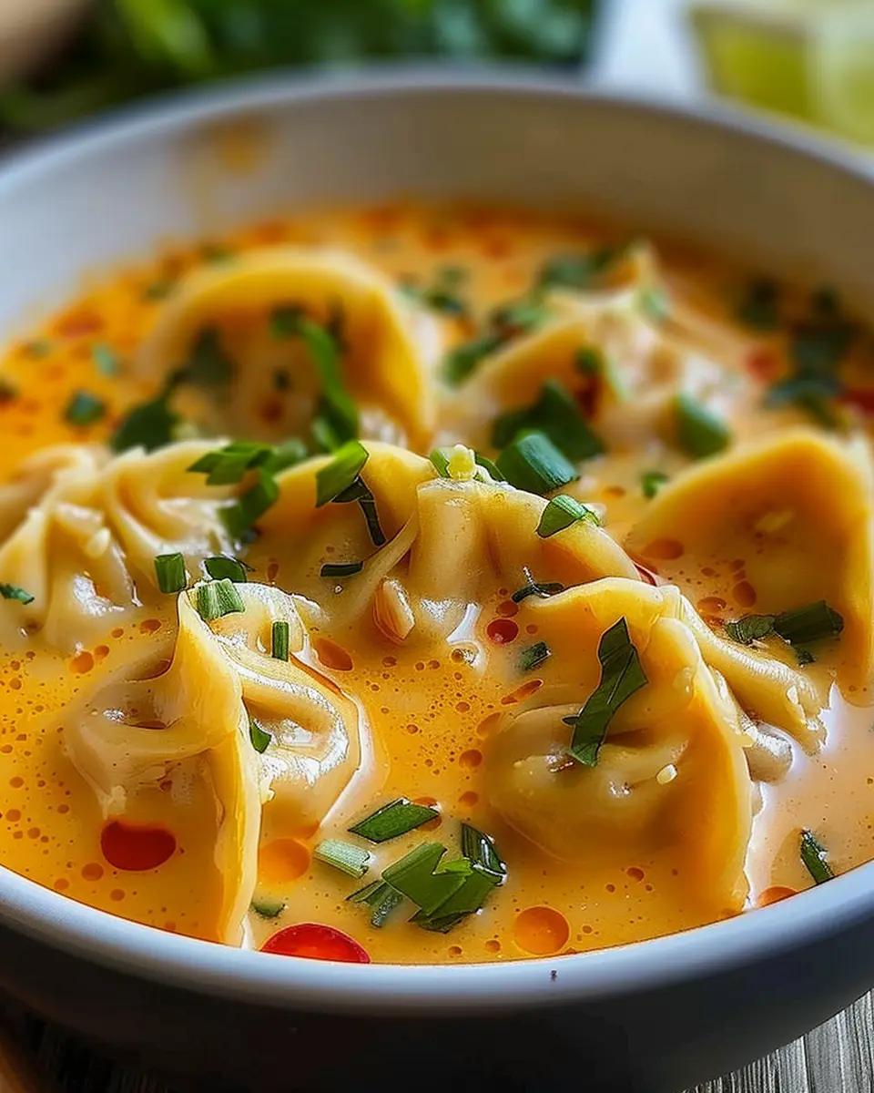 Thai Coconut Curry Dumpling Soup
