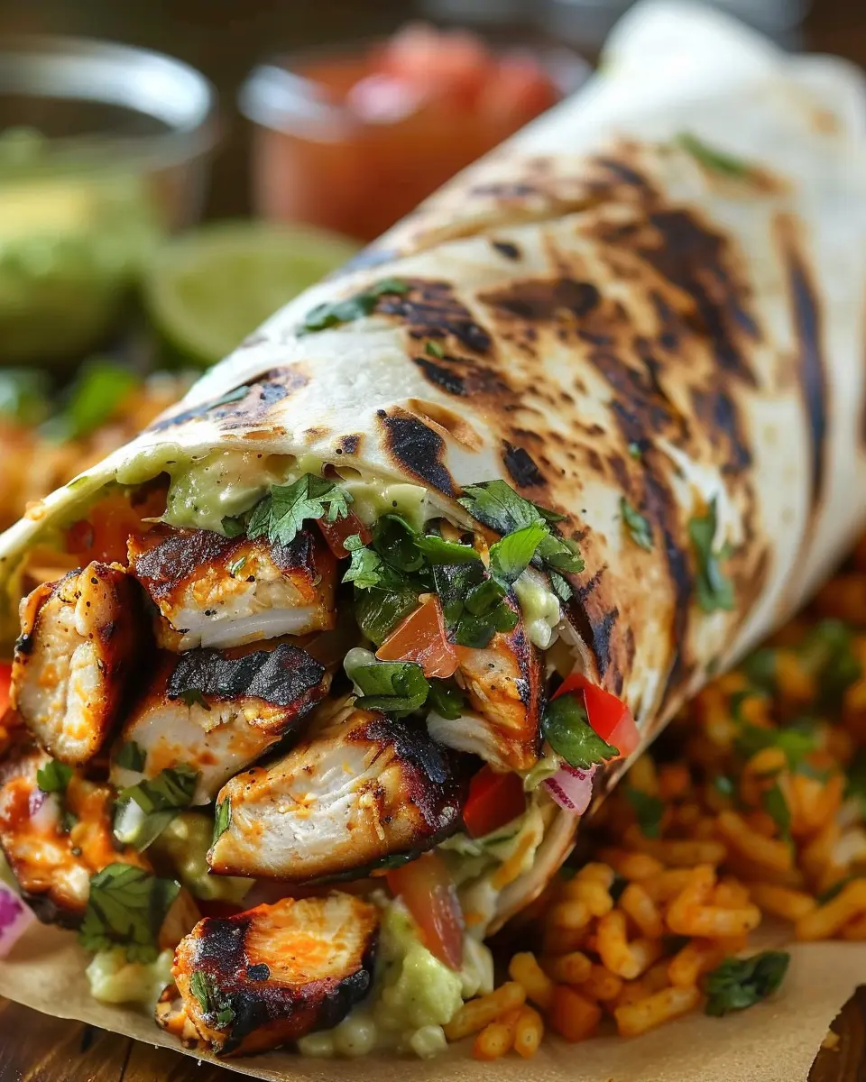 chipotle ranch grilled chicken burrito